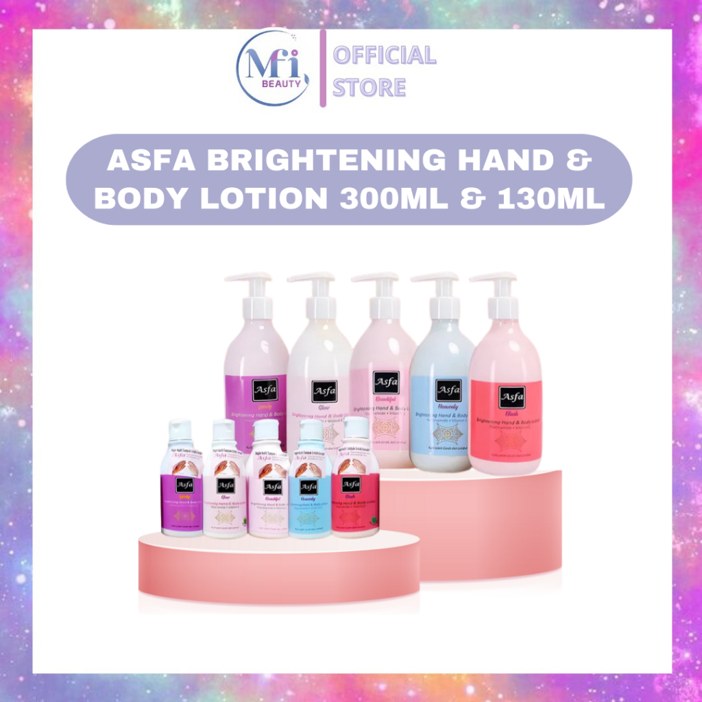 Jual ASFA BRIGHTENING BODY LOTION 300 ml & 130 ml WITH NIACINAMIDE DAN ...