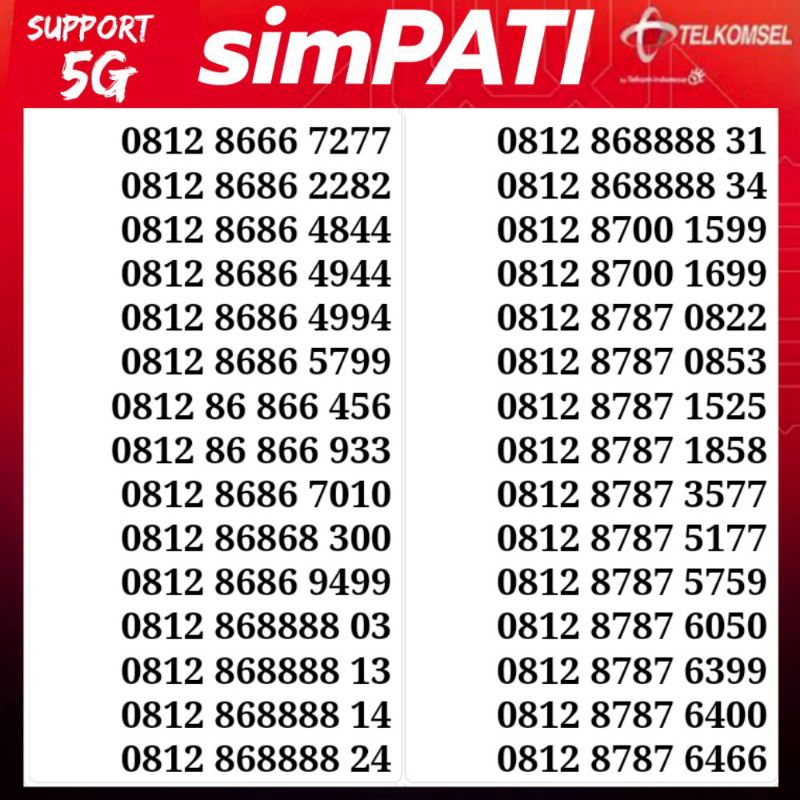 Jual nomor cantik telkomsel simpati sp | Shopee Indonesia