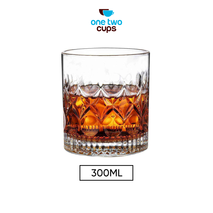 Jual One Two Cups Gelas Crystal Old Fashioned Rock Glass 300ml - CG03 | Shopee Indonesia