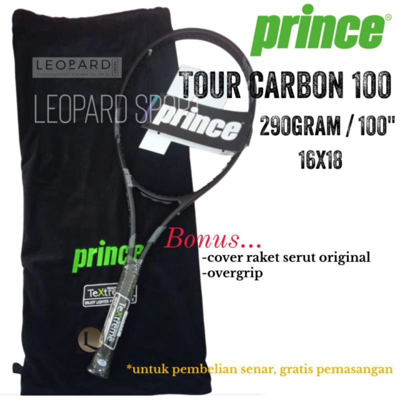 Jual Raket Tenis Prince ATS Textreme Tour Carbon 290gr 100 in / Tennis Racket | Shopee Indonesia