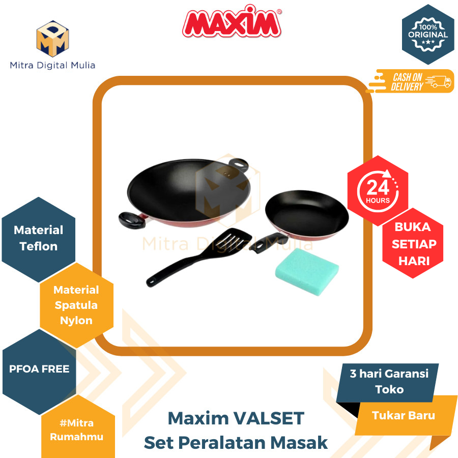 Jual Maxim Valentino Set Alat Masak Merah Hitam | Shopee Indonesia