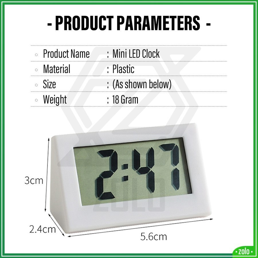 Jual TOKODUACICI Jam digital mini dashboard lcd jam meja mini/ digital ...