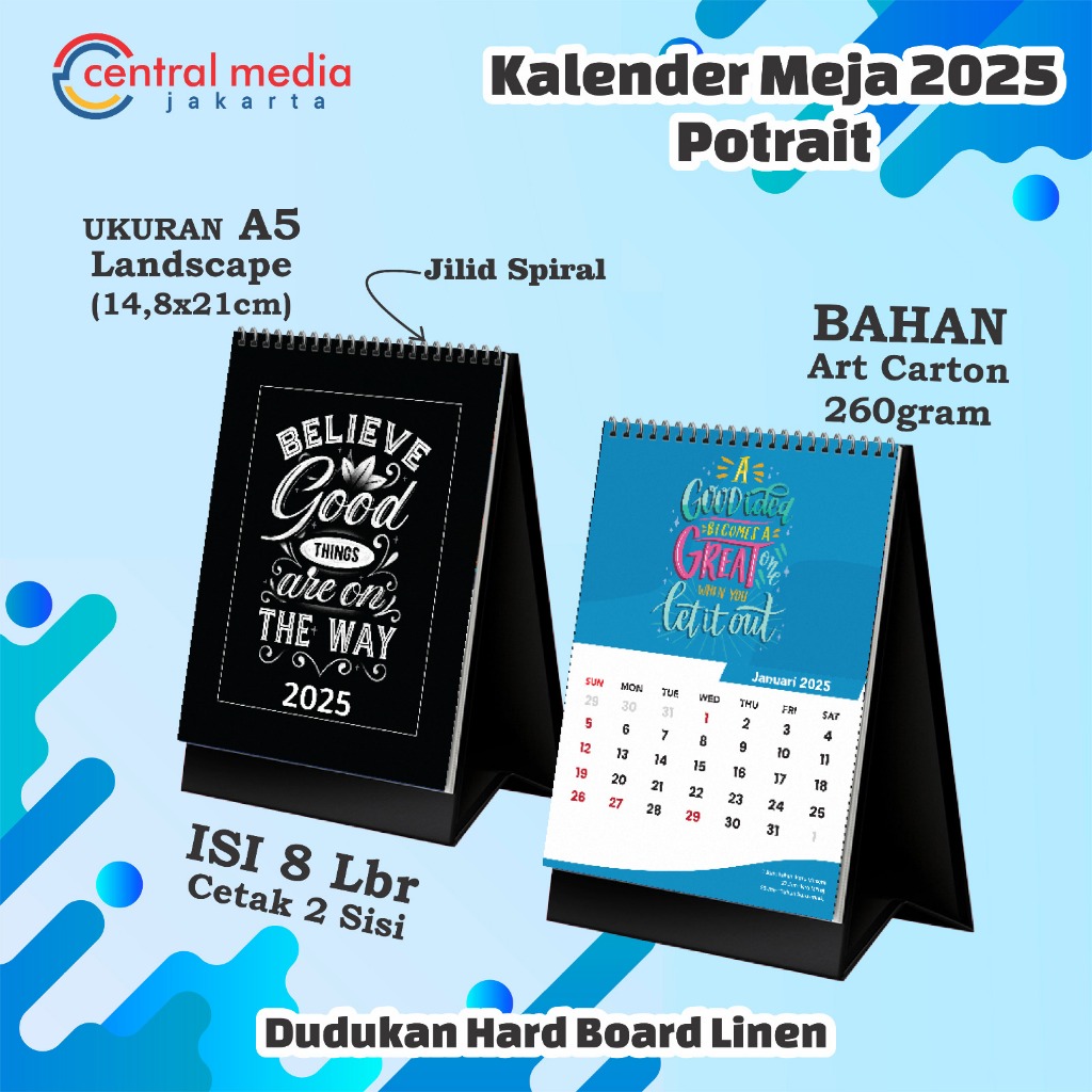 Jual Cetak Kalender Meja Custom 2025 Desk Calendar Kalender Duduk ...