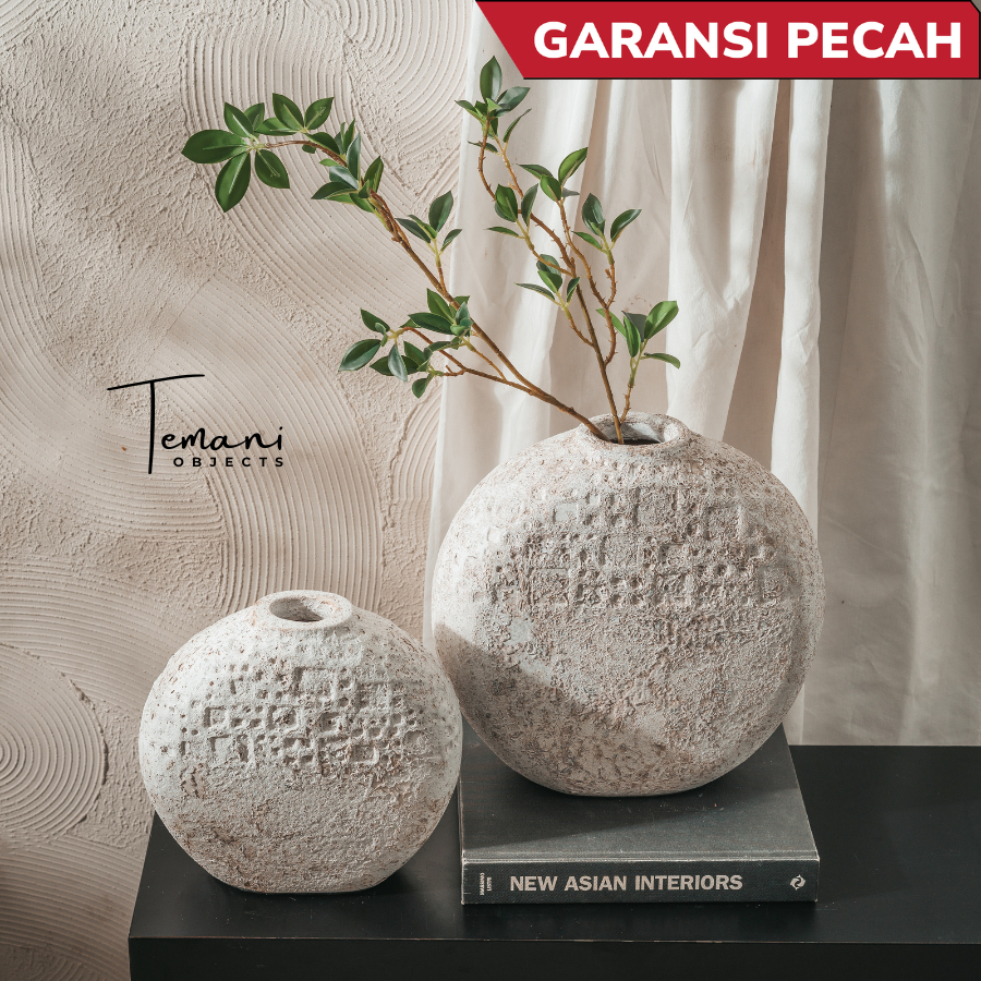 Jual Temani Objects - Aki Putih Vase / Vase Bunga Cantik/Dekorasi Bunga ...