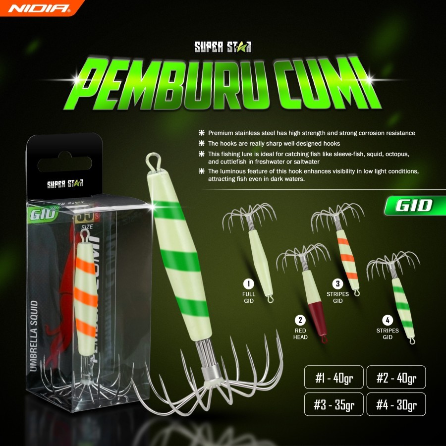 Jual Kail Pancing Cumi - Umbrella Hook | Kail Mancing Cumi Super Star ...