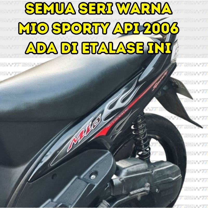 Jual STRIPING YAMAHA MIO 2006 2007 PUTIH SILVER PERAK HITAM BIRU API STANDAR ORIGINAL STICKER ...