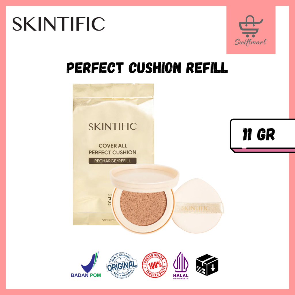 Jual SKINTIFIC Perfect Cushion SPF 35 PA ++++ Kemasan REFILL | Shopee ...