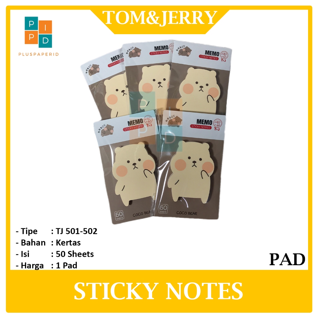 Jual TOM & JERRY - Memo Sticky Notes Motif TJ-501-502 - PAD | Shopee ...