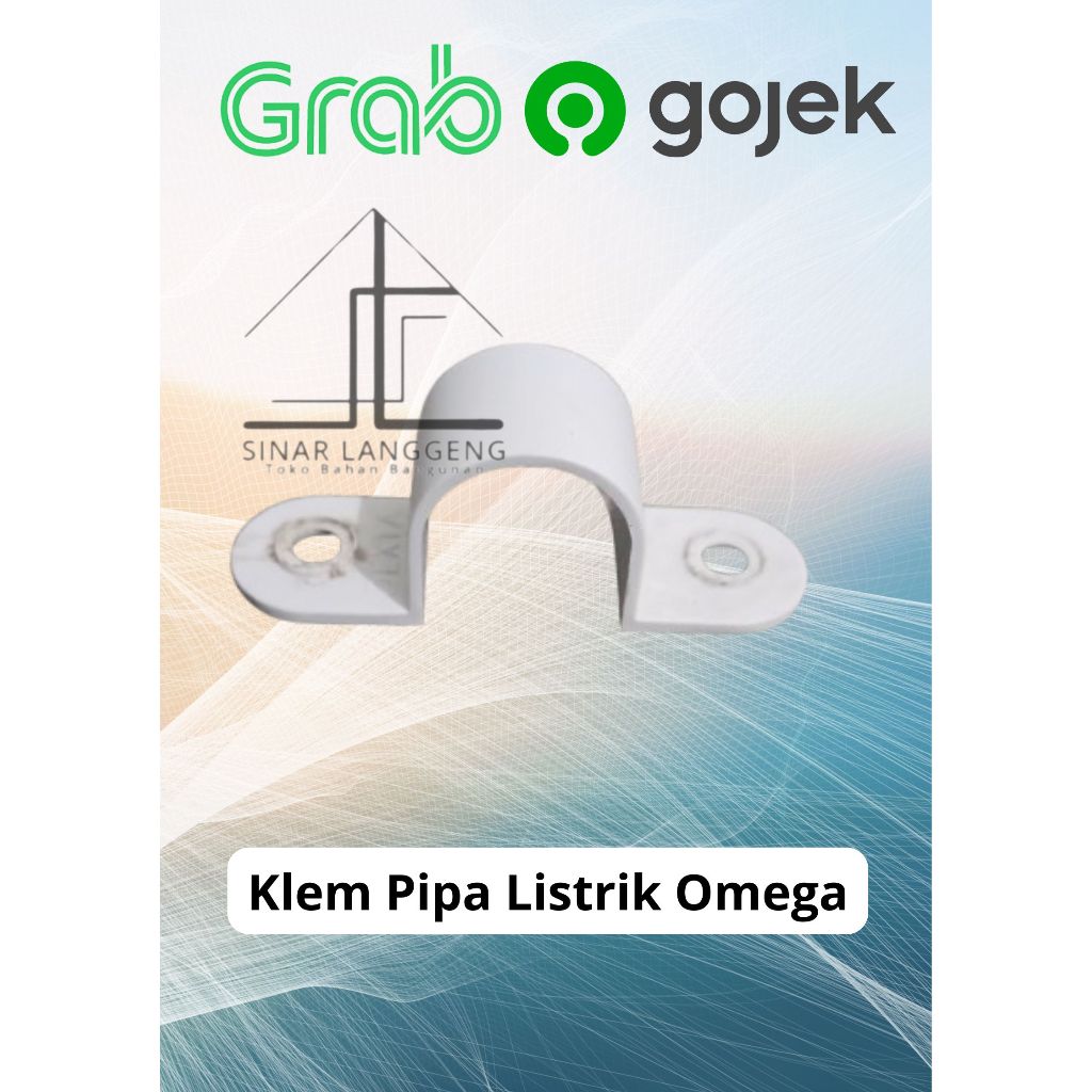 Jual Klem Pipa Kabel Listrik Conduit Omega 20mm / Clamp Paku Listrik ...