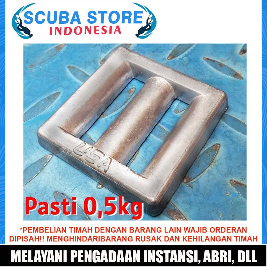Jual Timah Pemberat 0,5kg (500 Gram) / Timah Pemberat Scuba Diving ...