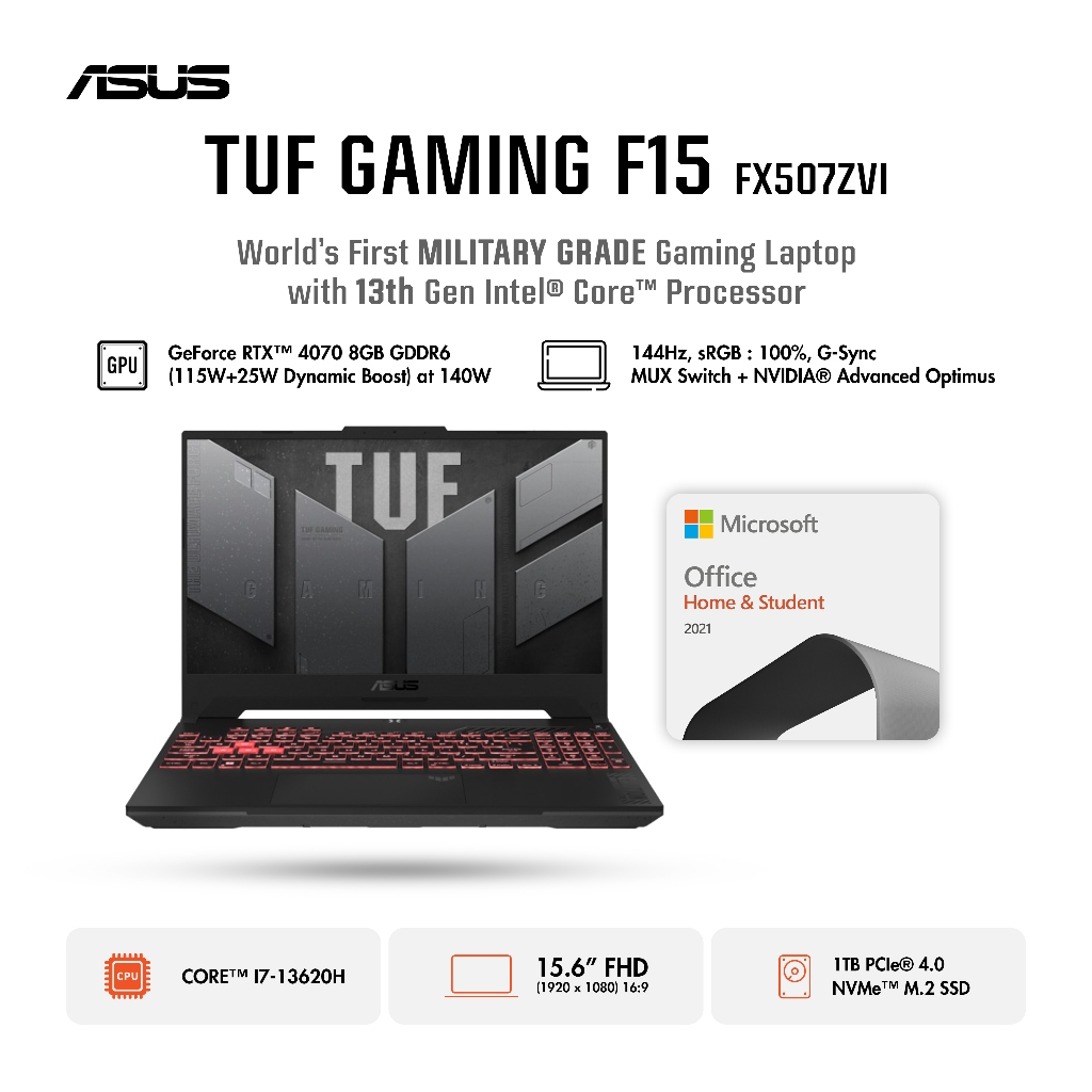 Jual ASUS TUF F15 FX507VI-I747K9M-OM I7 13620H RTX4070 8GB - 16GB 1TB ...