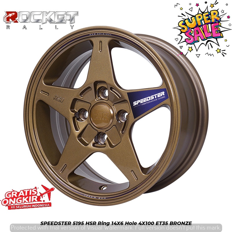 Jual Jual Velg HSR Ring 14 PCD 4X100 Type HSR SPEEDSTER Pelek mobil ...