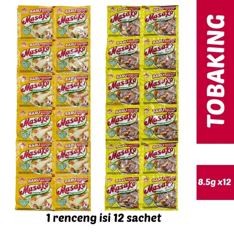 Jual Masako Renceng isi 12 sachet Penyedap Rasa Masako Ayam Masako Sapi ...