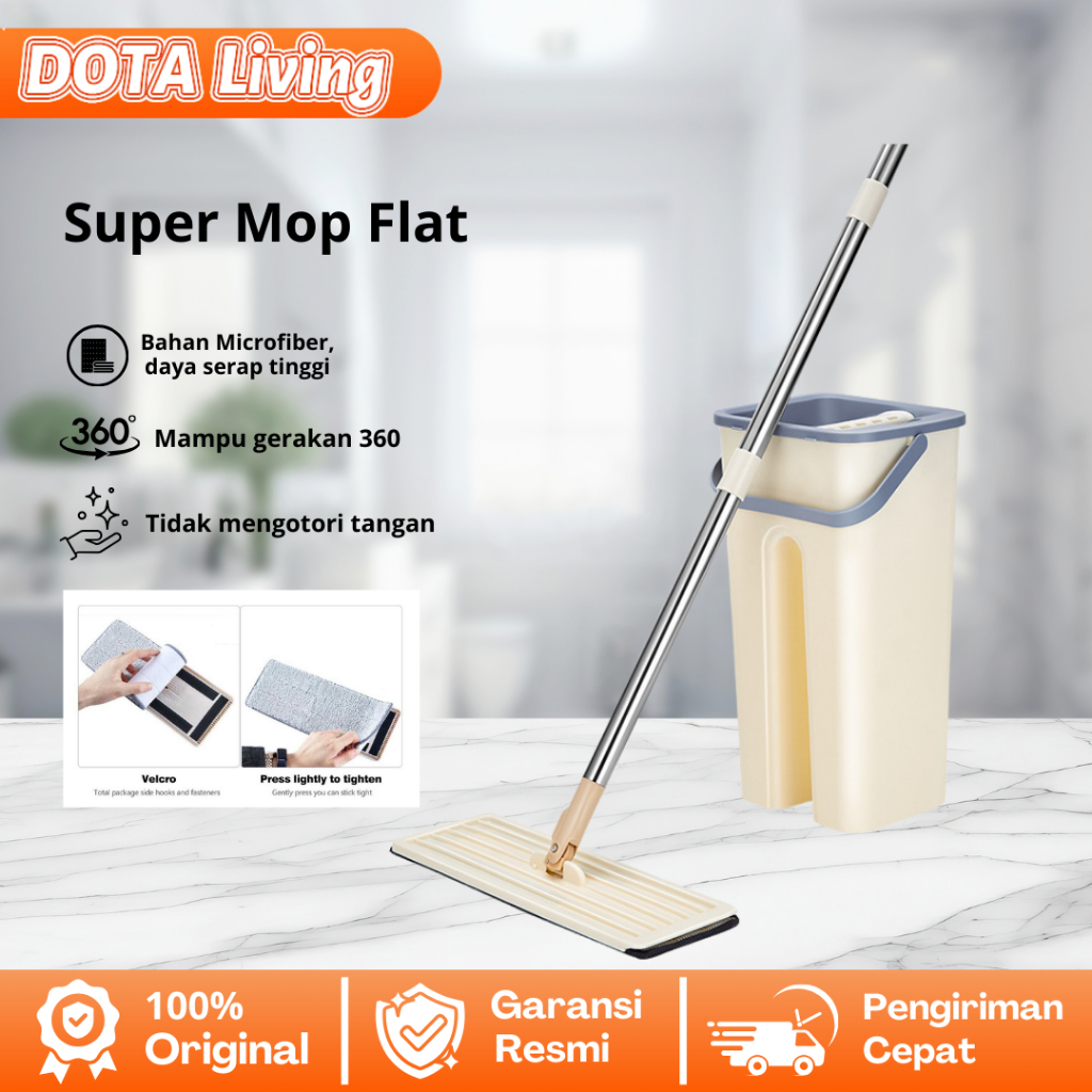 Jual DOTA Living alat pel lantai peras otom kain pel lantai supermop ...