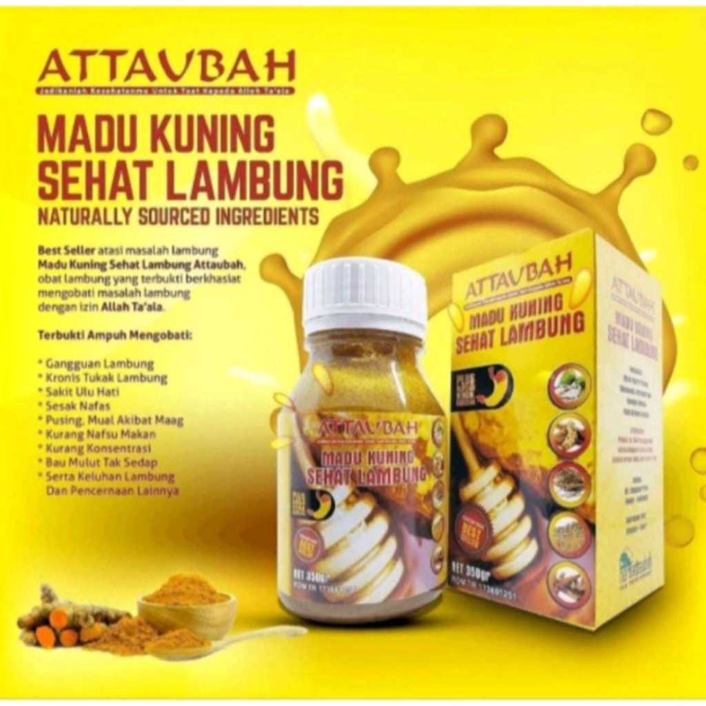 Jual Madu Kuning Sehat Lambung Attaubah 350 Gram ORIGINAL | Shopee ...
