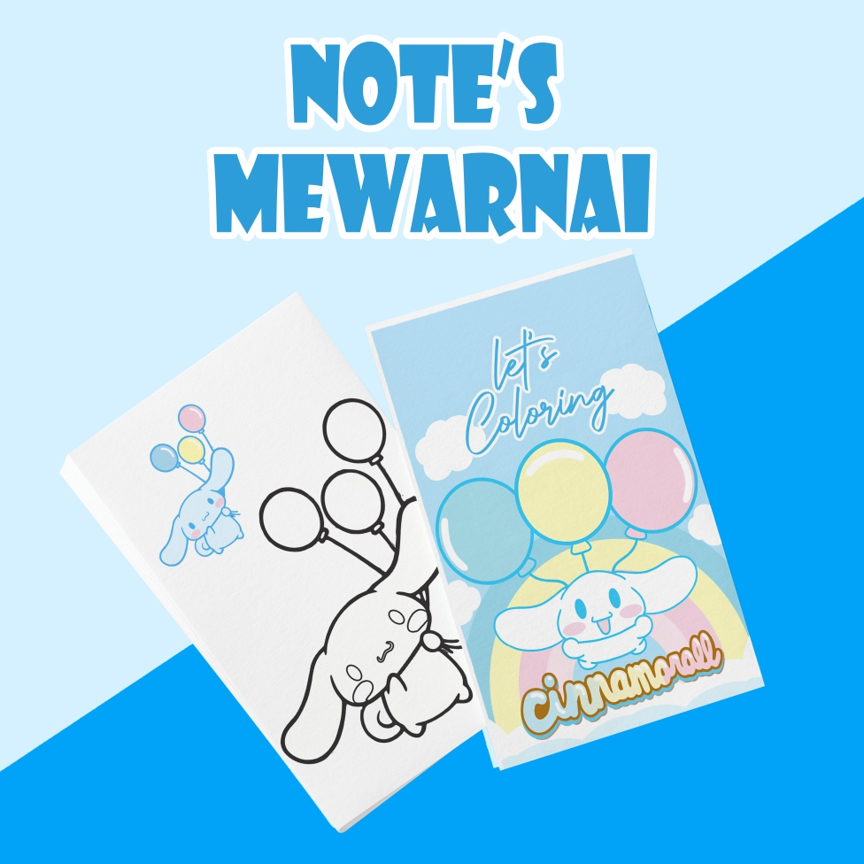 Jual Buku Kecil Mewarnai - Note Mewarnai CINNAMOROLL | Shopee Indonesia