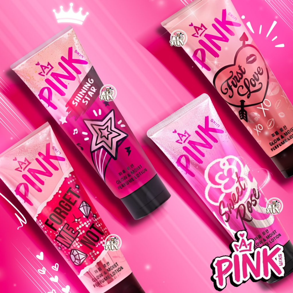 Jual PINK SKIN PERFUME LOTION GLOW & LOTION 180ML SERIES (SWEET ROSE ...