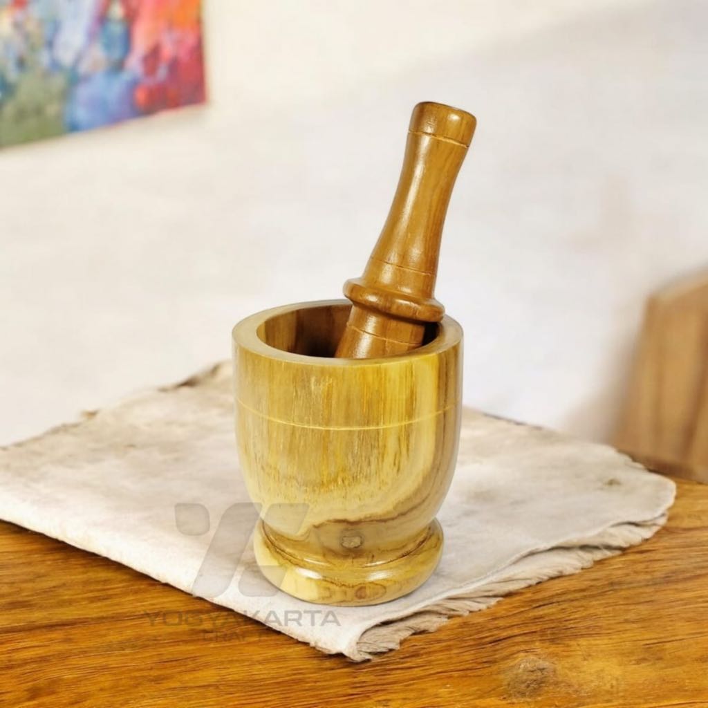 Jual LUMPANG ALU KAYU JATI finishing FoodGrade | Shopee Indonesia