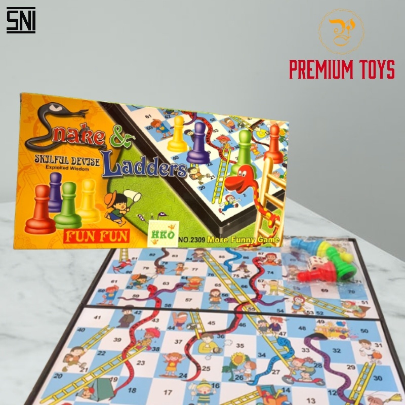 Jual MAINAN ULAR TANGGA-SNAKE AND LADDER UKURAN 25 X 25 CM | Shopee ...