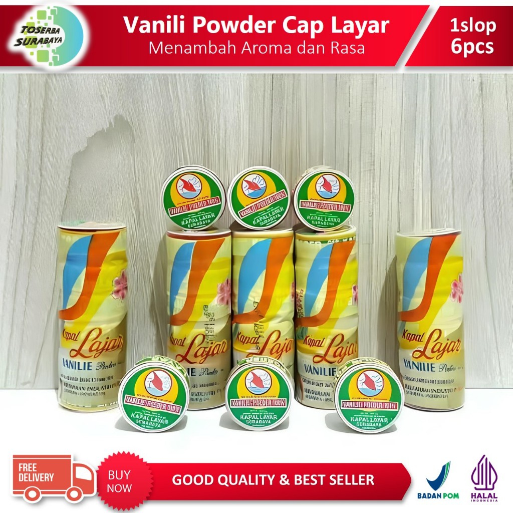 Jual Vanili Powder / Vanili Bubuk / Vanili Cepuk Cap Layar (1 slop isi ...