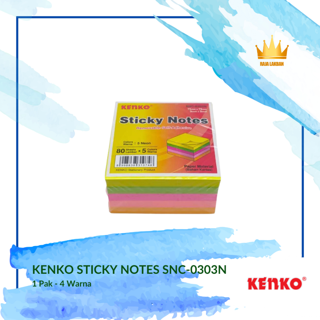 Jual Sticky Notes Cube Kenko SNC-0303N/ Warna-warni - Pak | Shopee ...