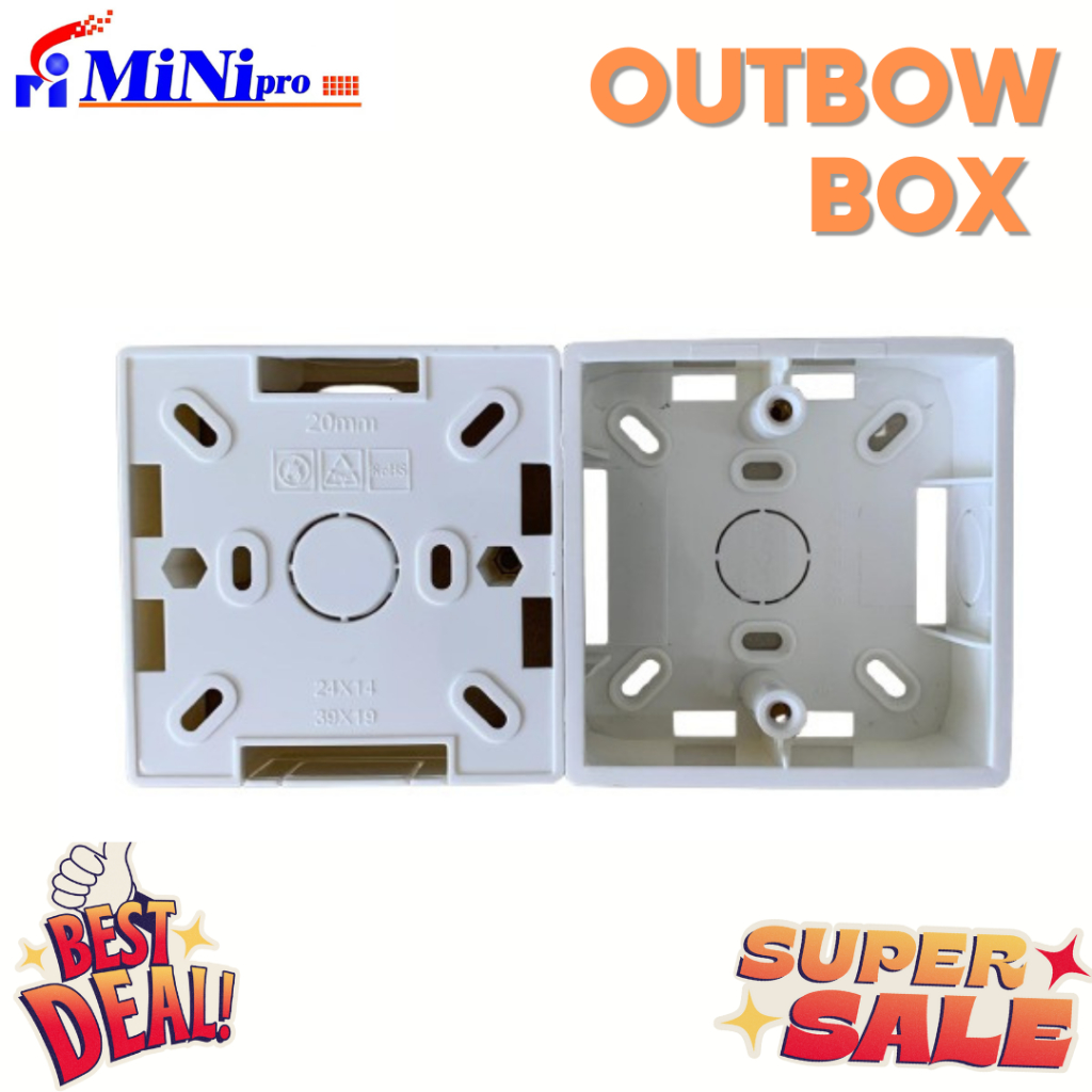 Jual OUTBOW BOX WALL FACE PLATE MINIPRO | Shopee Indonesia