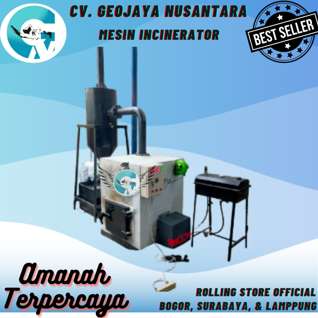 Jual MESIN INCINERATOR 20KG/BATCH+SCRUBBER INSINERATOR PEMBAKAR SAMPAH ...
