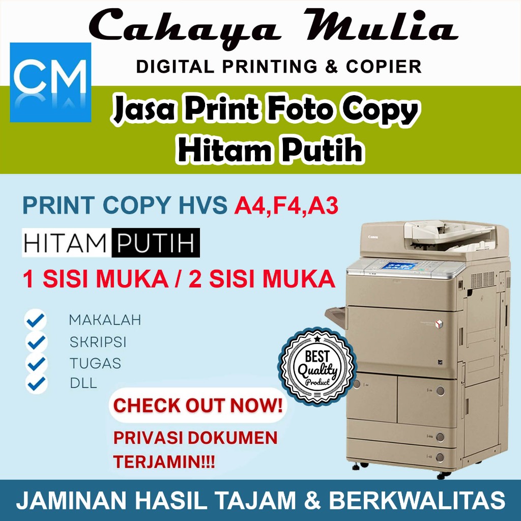 Jual jasa print foto copy hitam putih | Shopee Indonesia