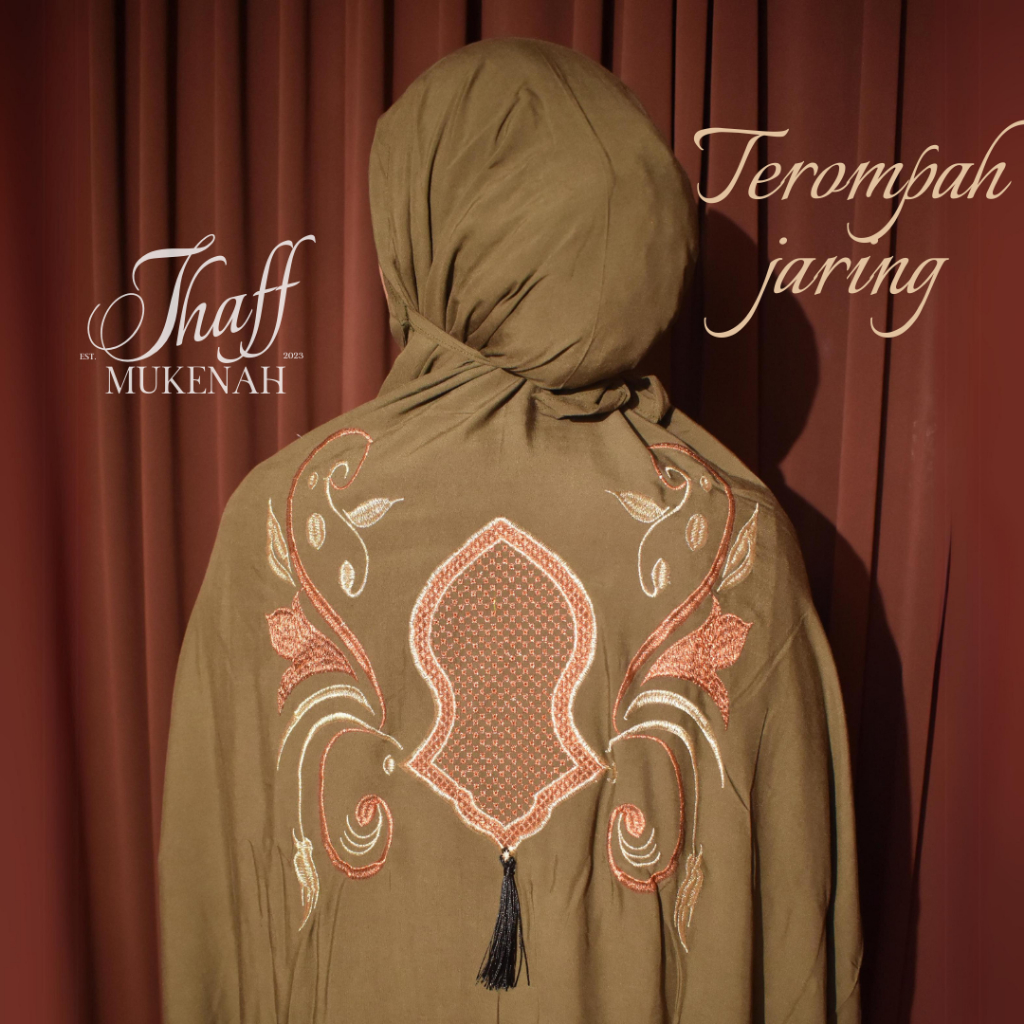 Jual MUKENAH TERUSAN RAYON BORDIR "TEROMPAH JARING" | THAFF MUKENAH ...
