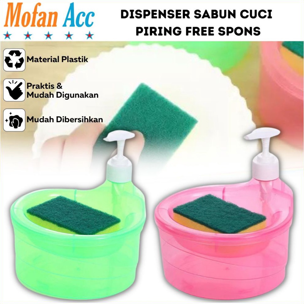 Jual Best Tempat Sabun Bulat 1ml Spons Cuci Piring 2in1 Dispenser Sabun ...