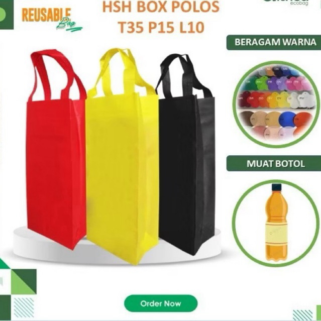 Jual Goodie bag ukuran botol 351510 spunbond polos | Shopee Indonesia