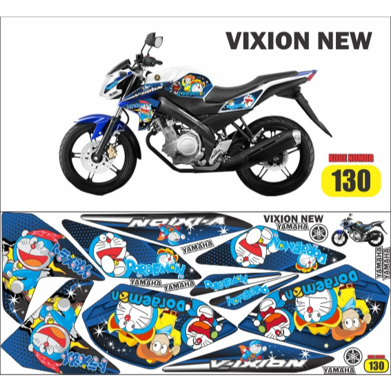 Jual stiker body yamaha vixion led 2012 2013 2014 animasi doraemon ...