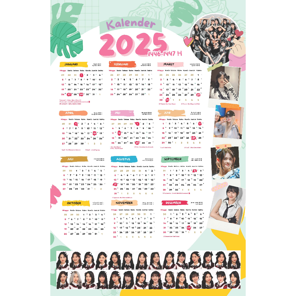 Jual 2025 KALENDER JKT48 (HARGA 1 PCS + LAMINASI 2SISI) MOON JPOP CARDS ...