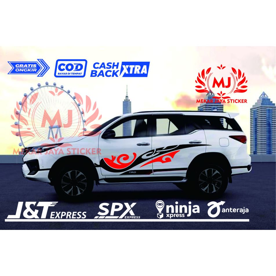 Jual cutting sticker mobil toyota fortuner 2024 terbaru cutting sticker ...