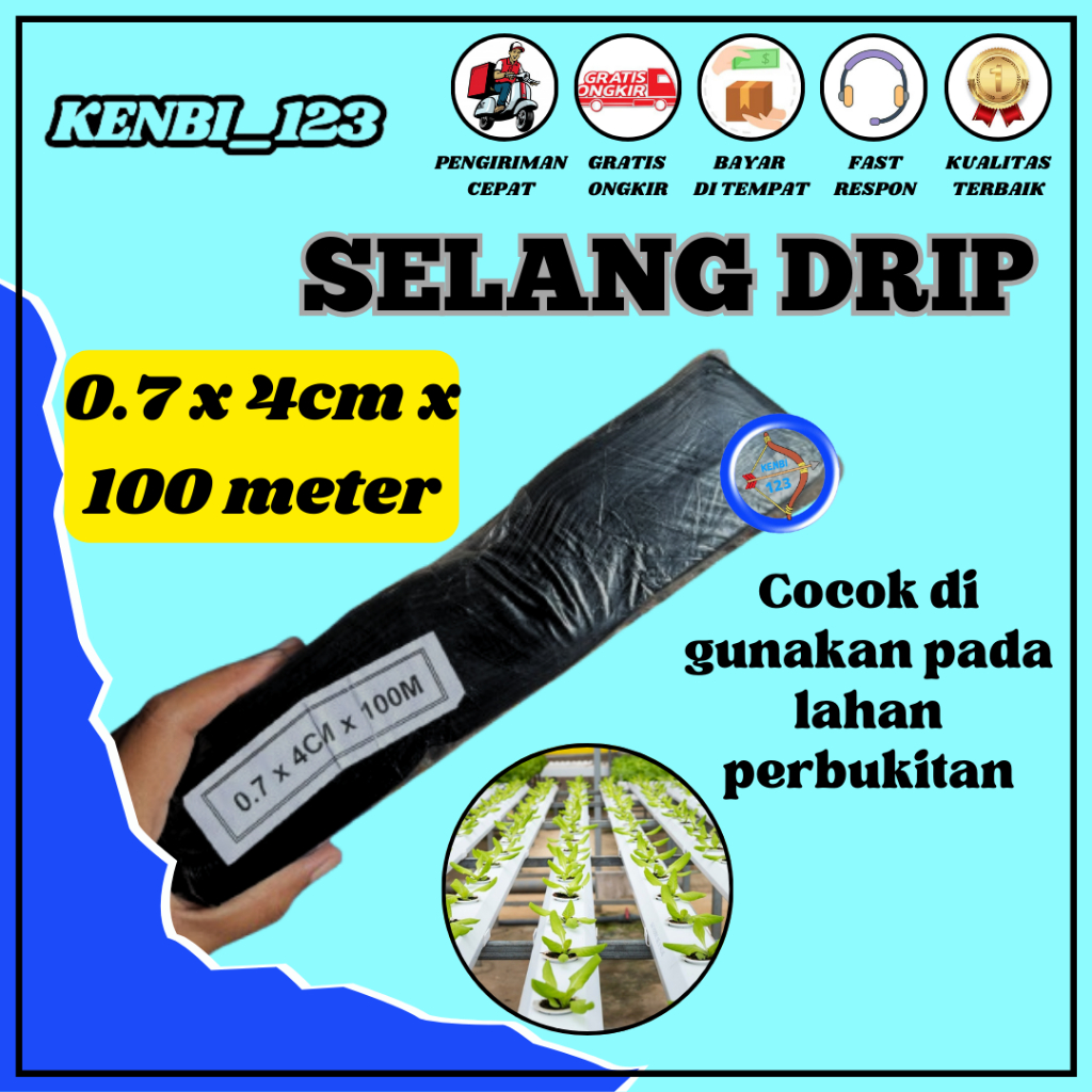 Jual Selang Drip 7 mikron 4cm 100 meter - Pipa 3/4 inch Selang Irigasi ...