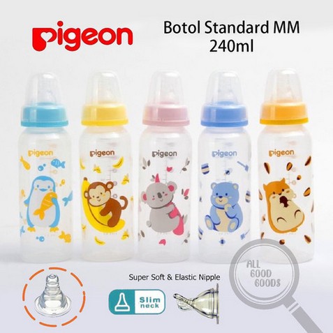 Jual GB - Pigeon Baby Botol Susu Standard Peristaltic Nipple Ulir Anti ...