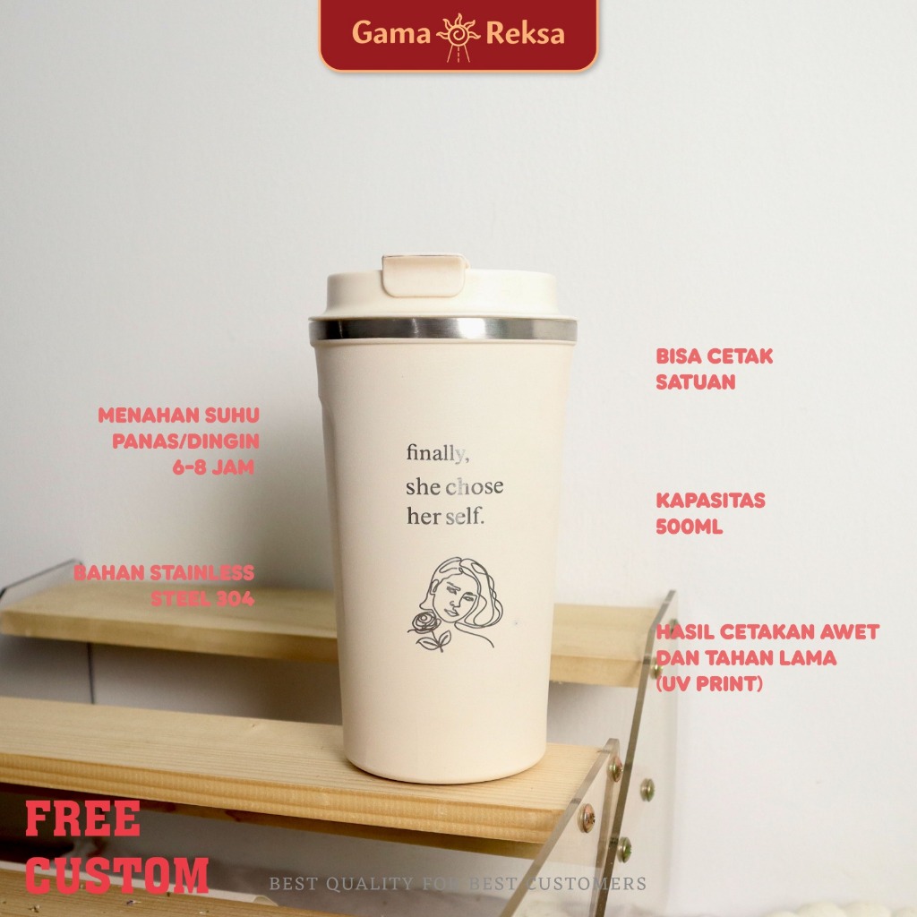 Jual Custom Tumbler Coffee Travel Mug 510ml Laser Grafir Souvenir ...