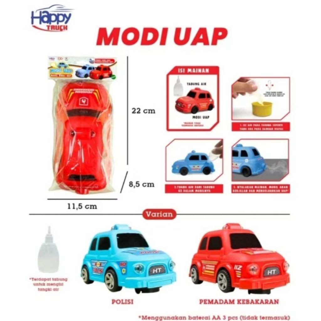 Jual HOKYLEE-Happy Truck Mobil Modi Uap Mobil Mobilan Suara Musik Mobil ...
