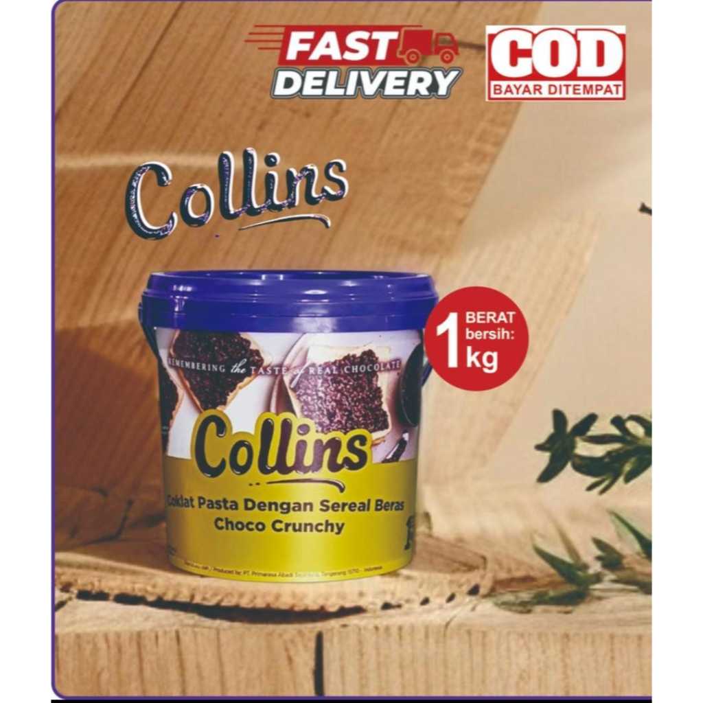 Jual COLLINS COKLAT CRUNCHY KEMASAN 1 KG READY FULL COKLAT | Shopee ...