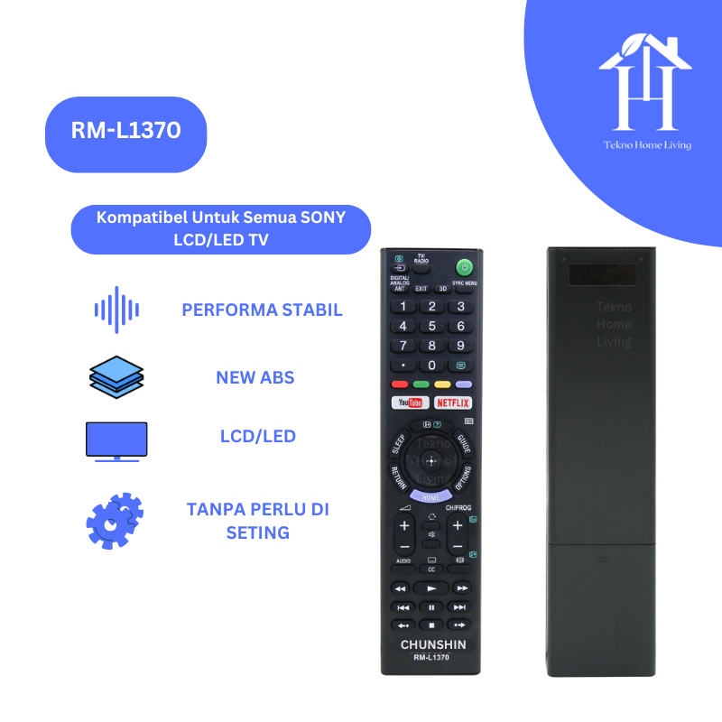 Jual Remote Tv Sony Smart TV/LCD/ LED TV Chunshin RM-1370 | Shopee Indonesia