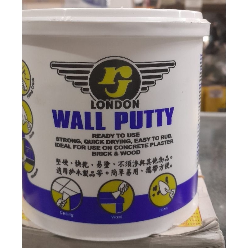 Jual DEMPUL RJ LONDON WALL PUTTY PUTIH 1KG,5KG | Shopee Indonesia