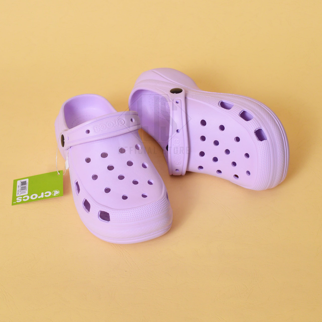 Jual Sandal Wanita Slip On Baim Fuji Polos Viral Jibbitz Sandal CROCS ...