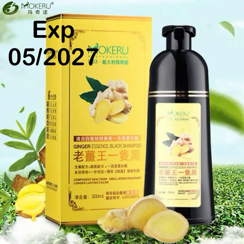Jual READY Mokeru Shampoo Semir Herbal Pewarna Rambut Ginger (kemasan ...