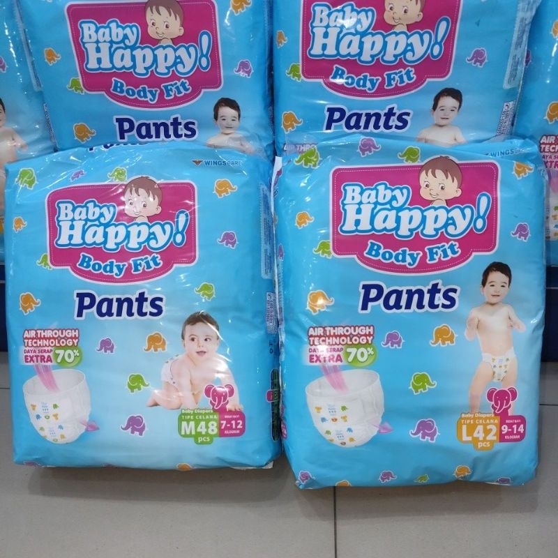 Jual BABY HAPPY PANTS KEMASAN JUMBO - SIZE M48, L42, XL38, XXL34 ...