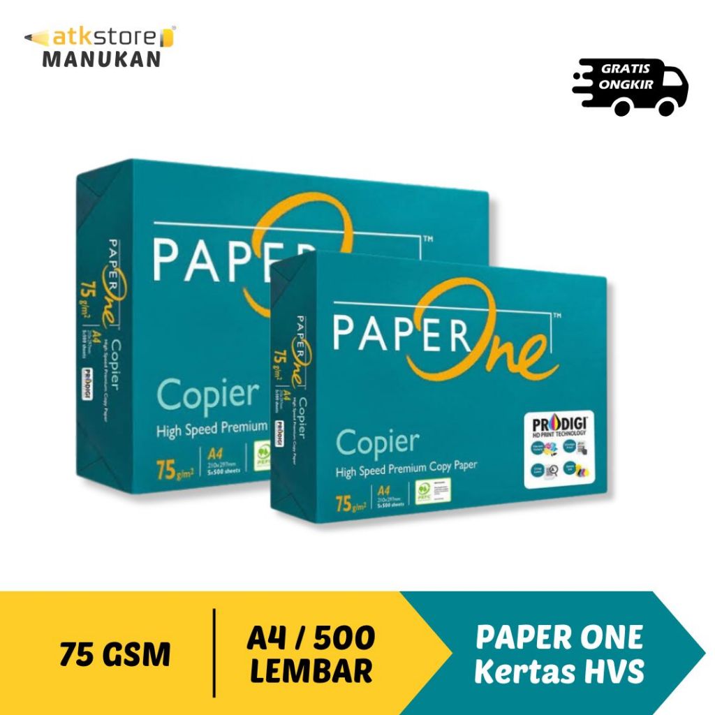 Jual KERTAS HVS PAPERONE UKURAN A4 | 75 GSM | 1 RIM / 500 LEMBAR | KERTAS HVS / FOTOCOPY ...