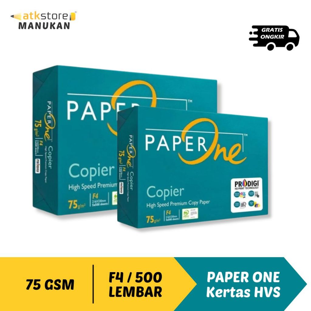 Jual Kertas HVS PAPERONE UKURAN Folio 75 GSM 1 RIM KERTAS HVS ...