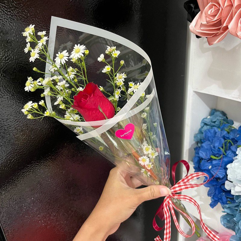 Jual (Khusus Jogja) Rose Pikok Single Bouquet/Buket Bunga Mawar ...