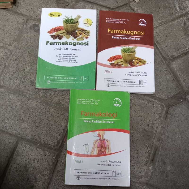 Jual sepaket buku kesehatan dan kedokteran farmakognosi dan farmakologi bidang keahlian ...