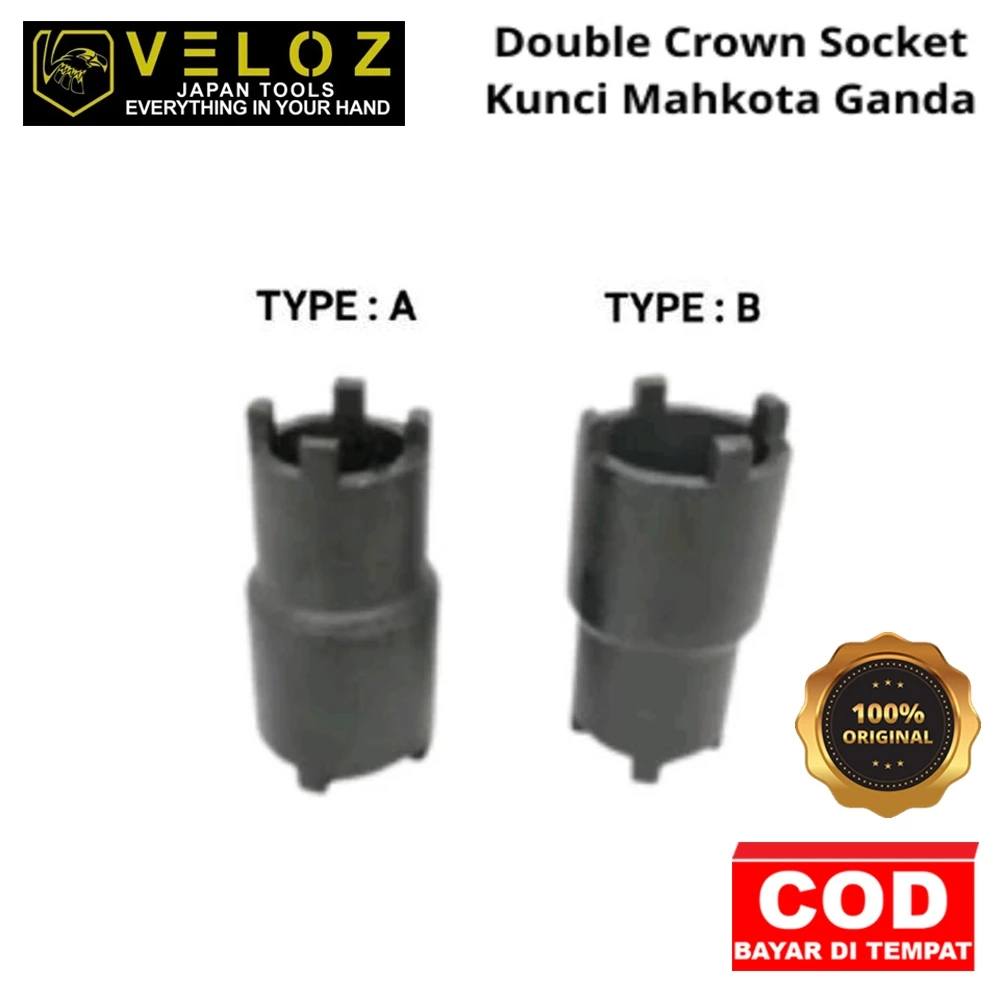 Jual VELOZ Double Crown Socket - Kunci Mahkota - Kunci Kopling - Type A / B / kunci mahkota ...
