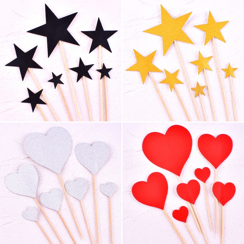 Jual TOPPER CAKE PAPER STAR LOVE 7PC HIASAN KUE KERTAS BINTANG CINTA DEKORASI ULANG TAHUN ACARA ...